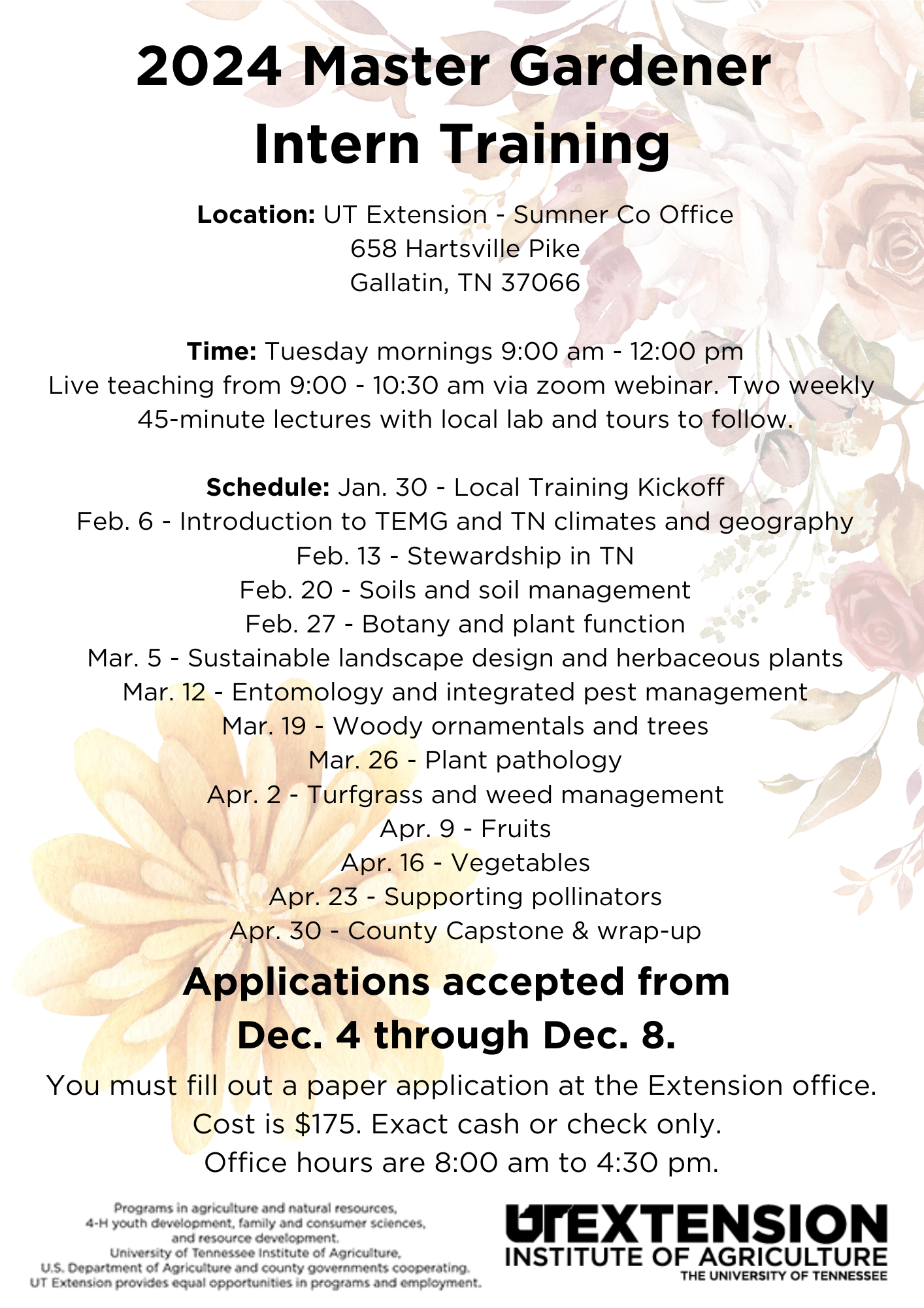 Master Gardener Intern Training | Sumner County