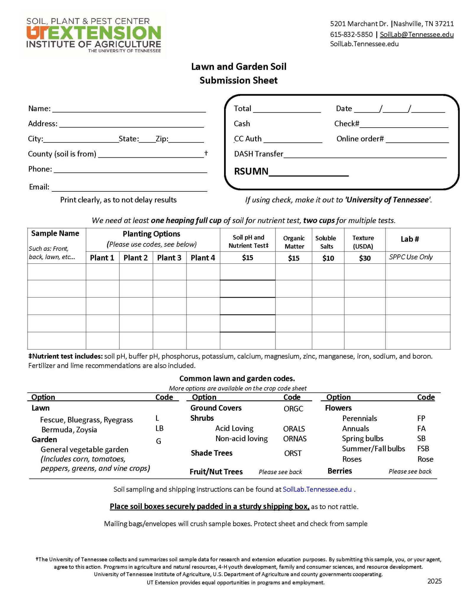 SOIL SHEET | Sumner County